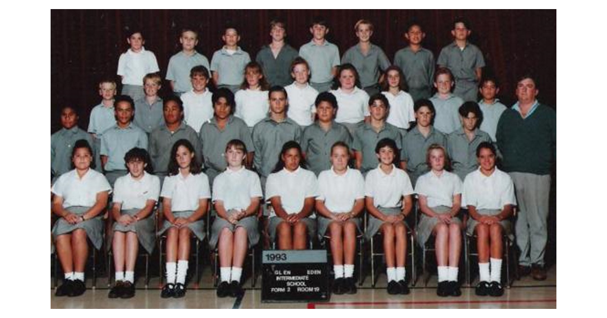 School Photo 1990s Glen Eden Intermediate School Auckland Mad